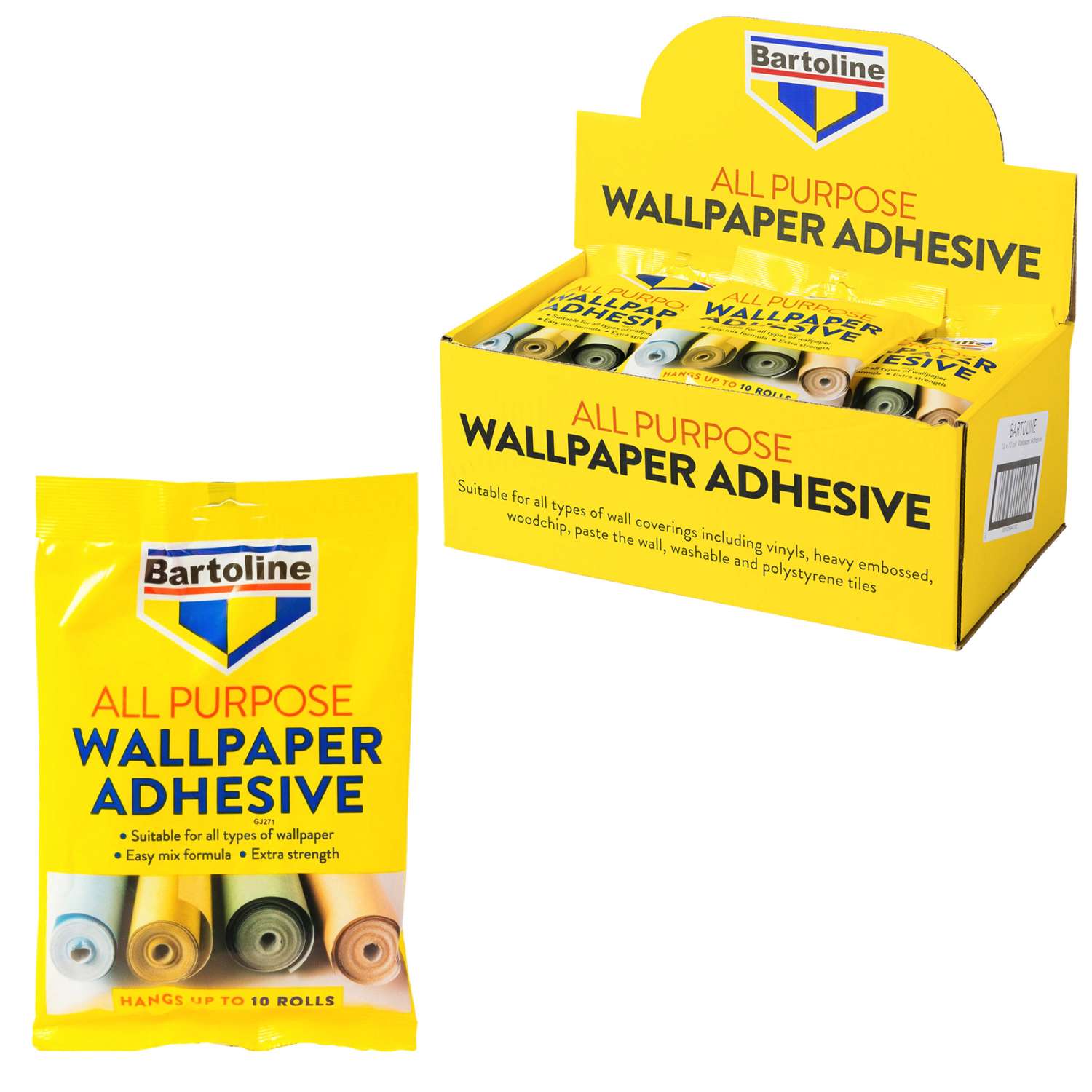 Bartoline Wallpaper Adhesive 95g 5 Roll Yellow Box Flake – Dynamite ...