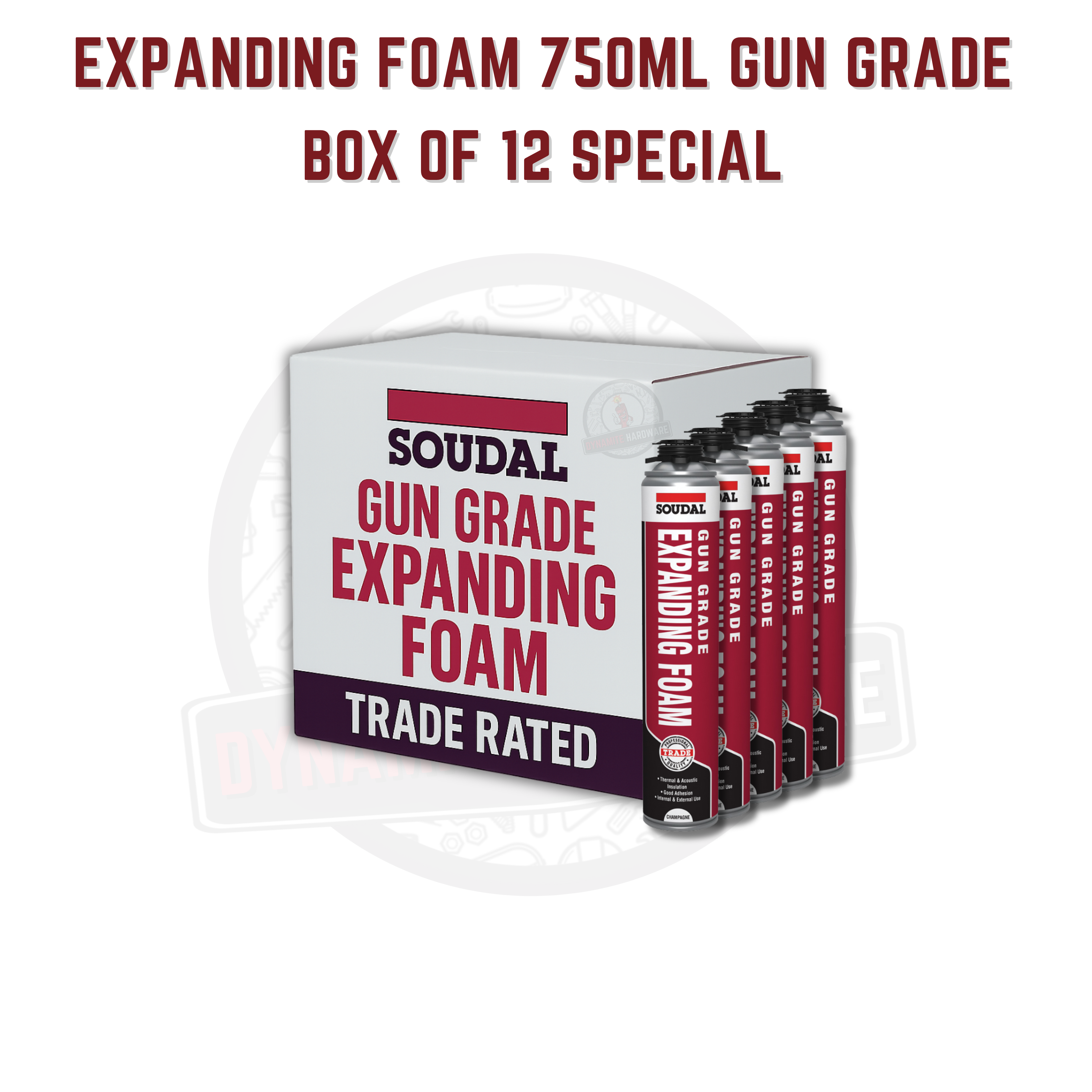 GUN GRADE EXPANDING FOAM BOX OF 12 SPECIAL – Dynamite Hardware
