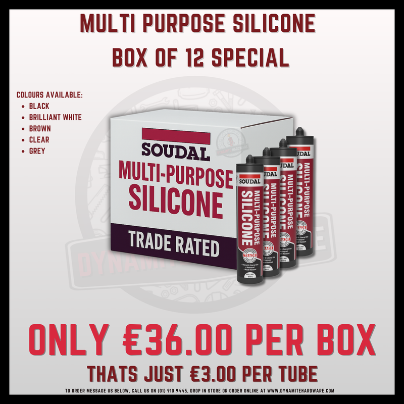 SOUDAL MULTI PURPOSE SILICONE BOX OF 12 SPECIAL – Dynamite Hardware